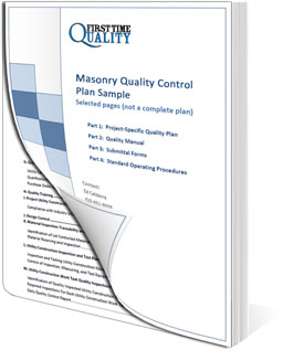 Masonry Quality Control Plans - Download a Sample